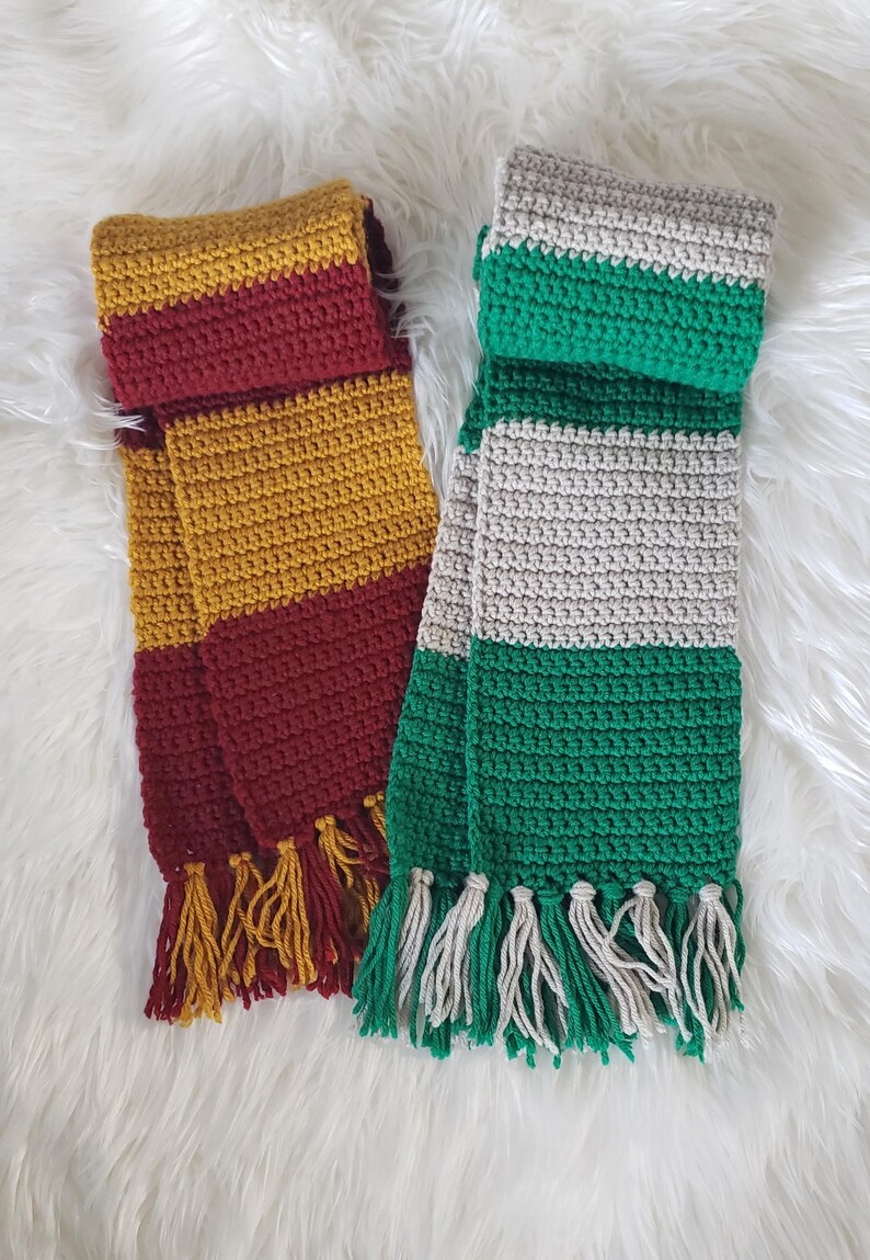 Crocheted Harry Potter Scarf Choose Your House | Etsy