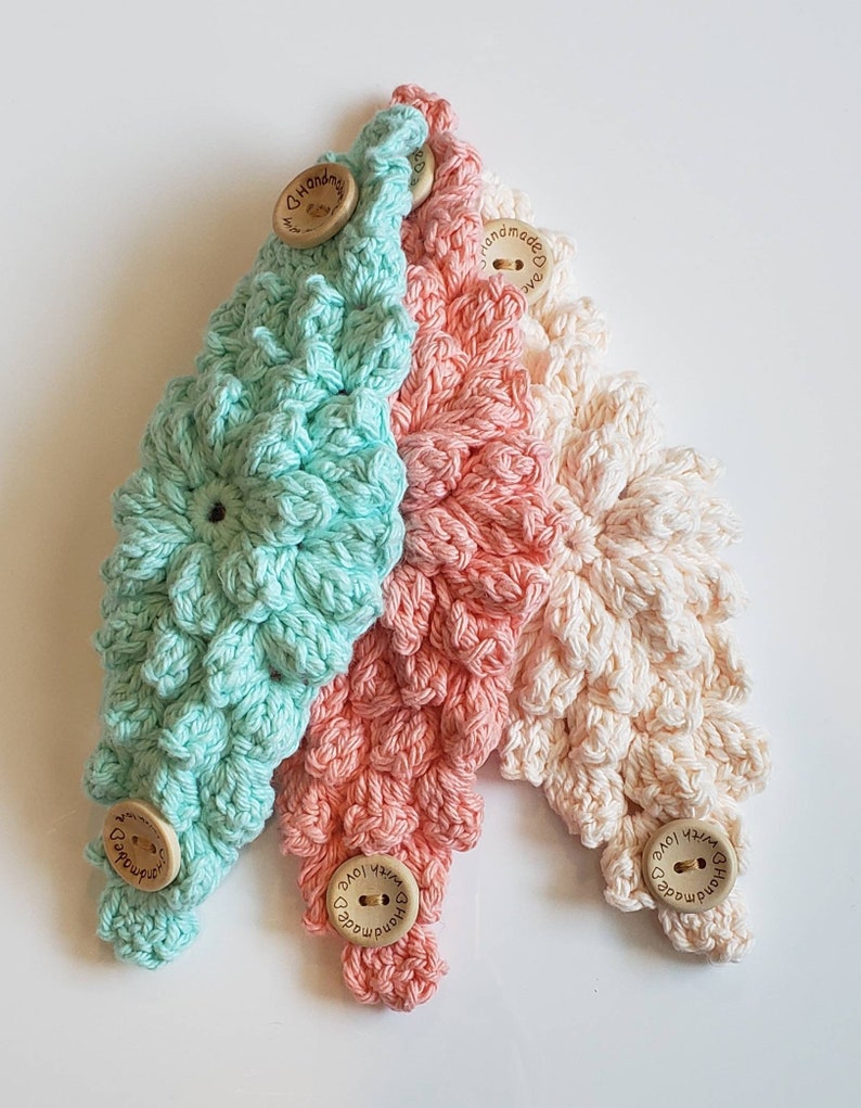 Crocheted Flower Ear Saver - Etsy