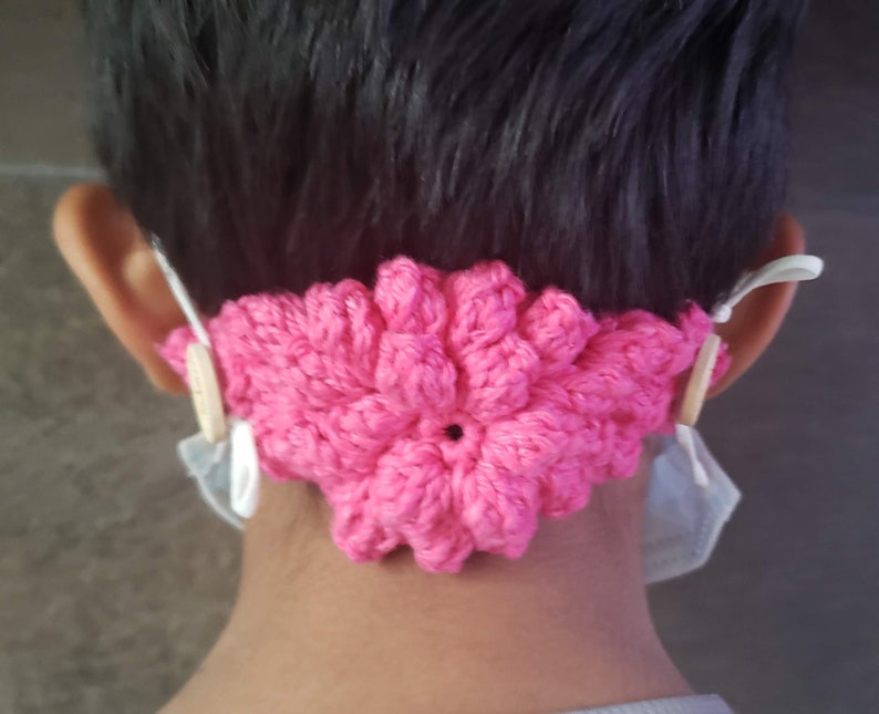 Crocheted Flower Ear Saver - Etsy