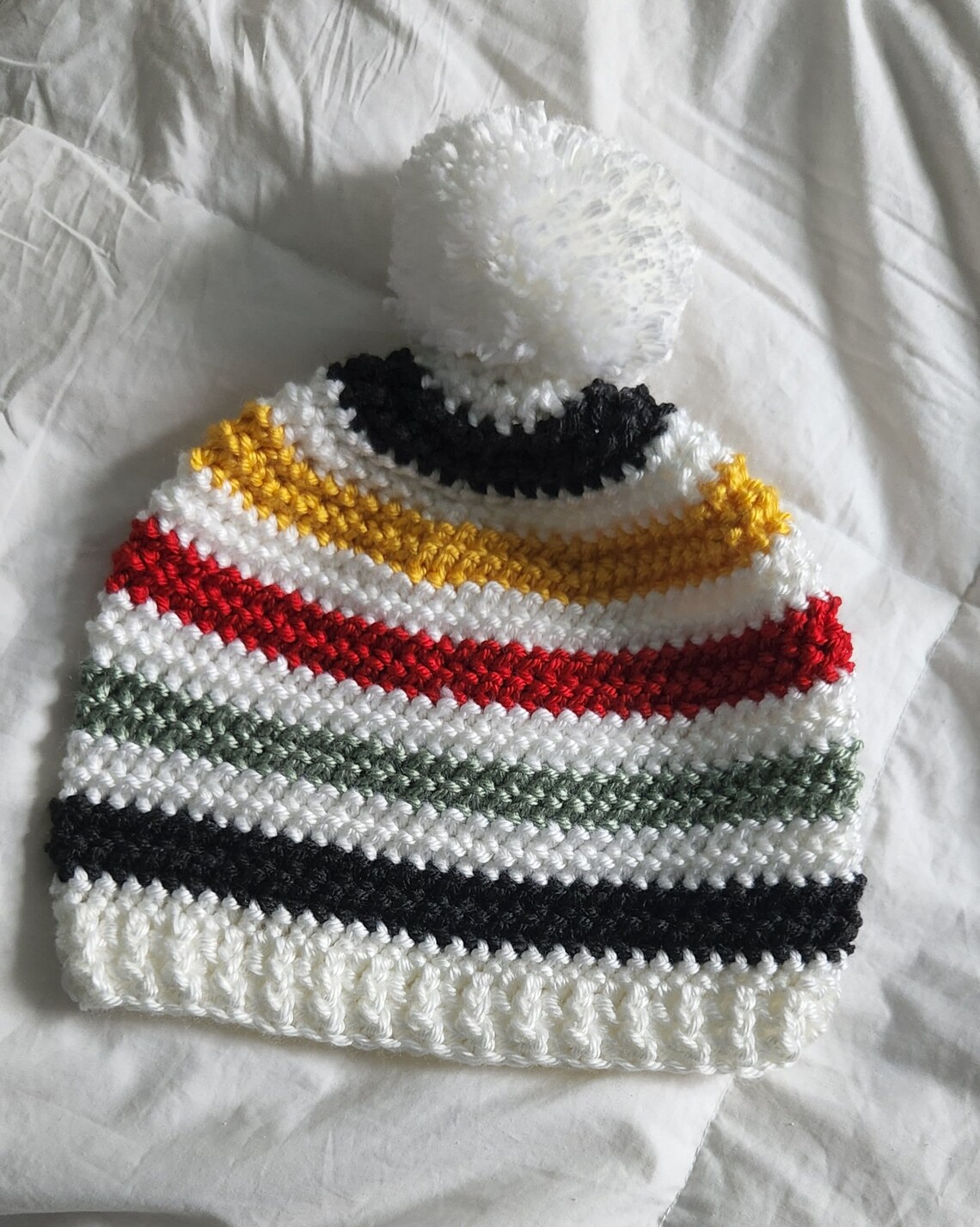 Rainbow Striped Hat - Etsy