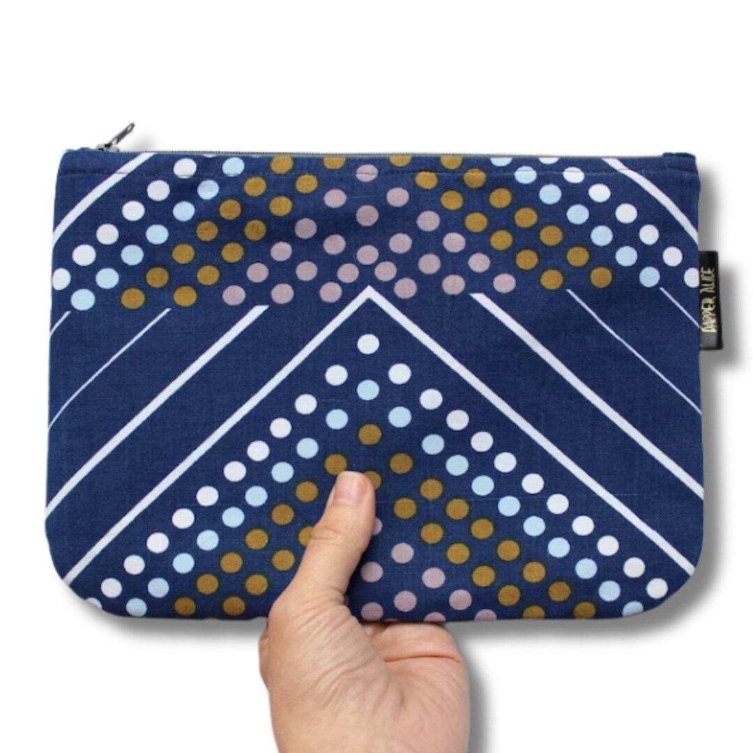 Vintage 70s Heals 'montane' Zipper Pouch, Makeup Bag, Pencil Case. Mid ...