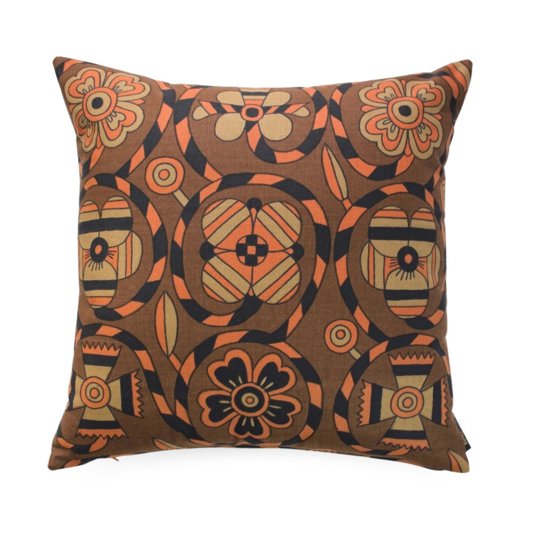 Vintage 70 Heals Floral Cushion Cover. Mid Century Modern, Abstract ...