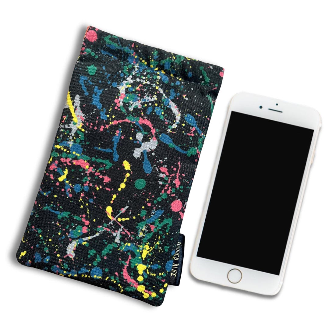 Phone Pouch/ Mobile Wallet. Retro Graffiti, Urban Paint, Pollock Artist ...