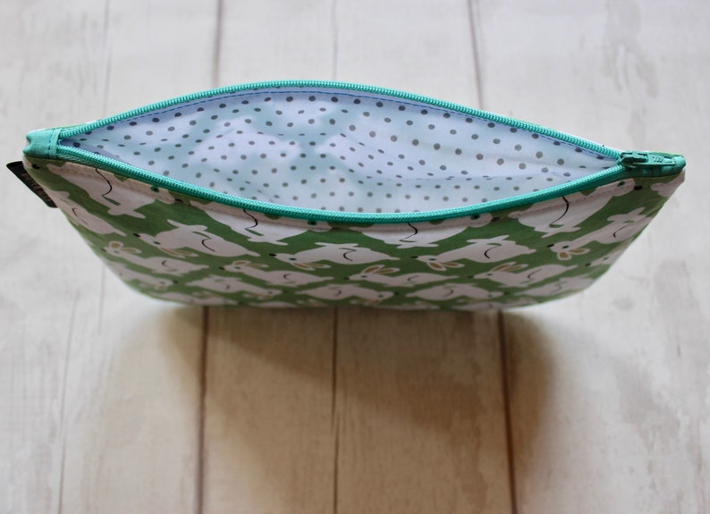 White Rabbits Makeup Bag or Pencil Case. Retro Gemoetric - Etsy UK