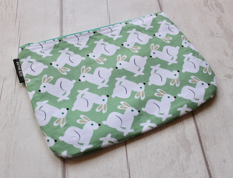 White Rabbits Makeup Bag or Pencil Case. Retro Gemoetric - Etsy UK
