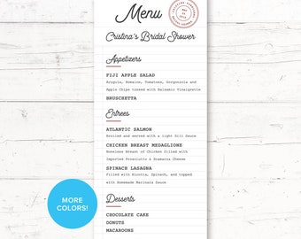 Twinkle Twinkle Little Star Printable Menu Card Baby | Etsy