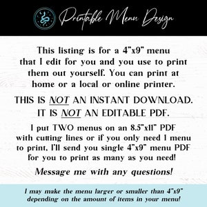 Twinkle Twinkle Little Star Printable Menu Card Baby - Etsy