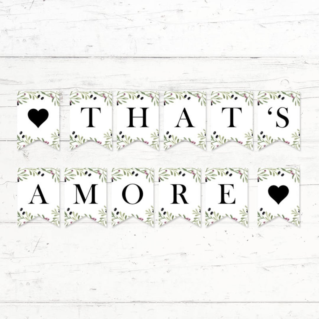 That's Amore, Tuscan, Printable Bridal Shower Banner Italian ...