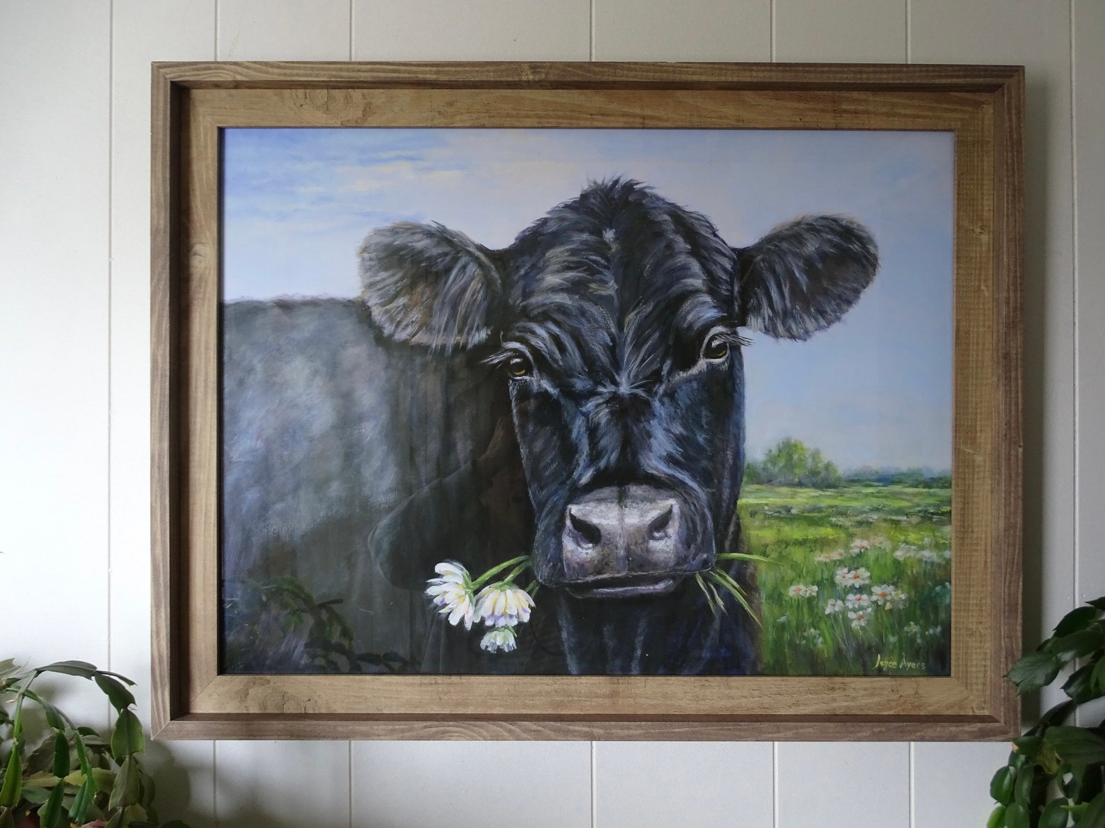 Black Cattle Art- Cow Painting- Cattle Art Print- Giclee Cow Art Print- Fine Art Cow Print-black ...