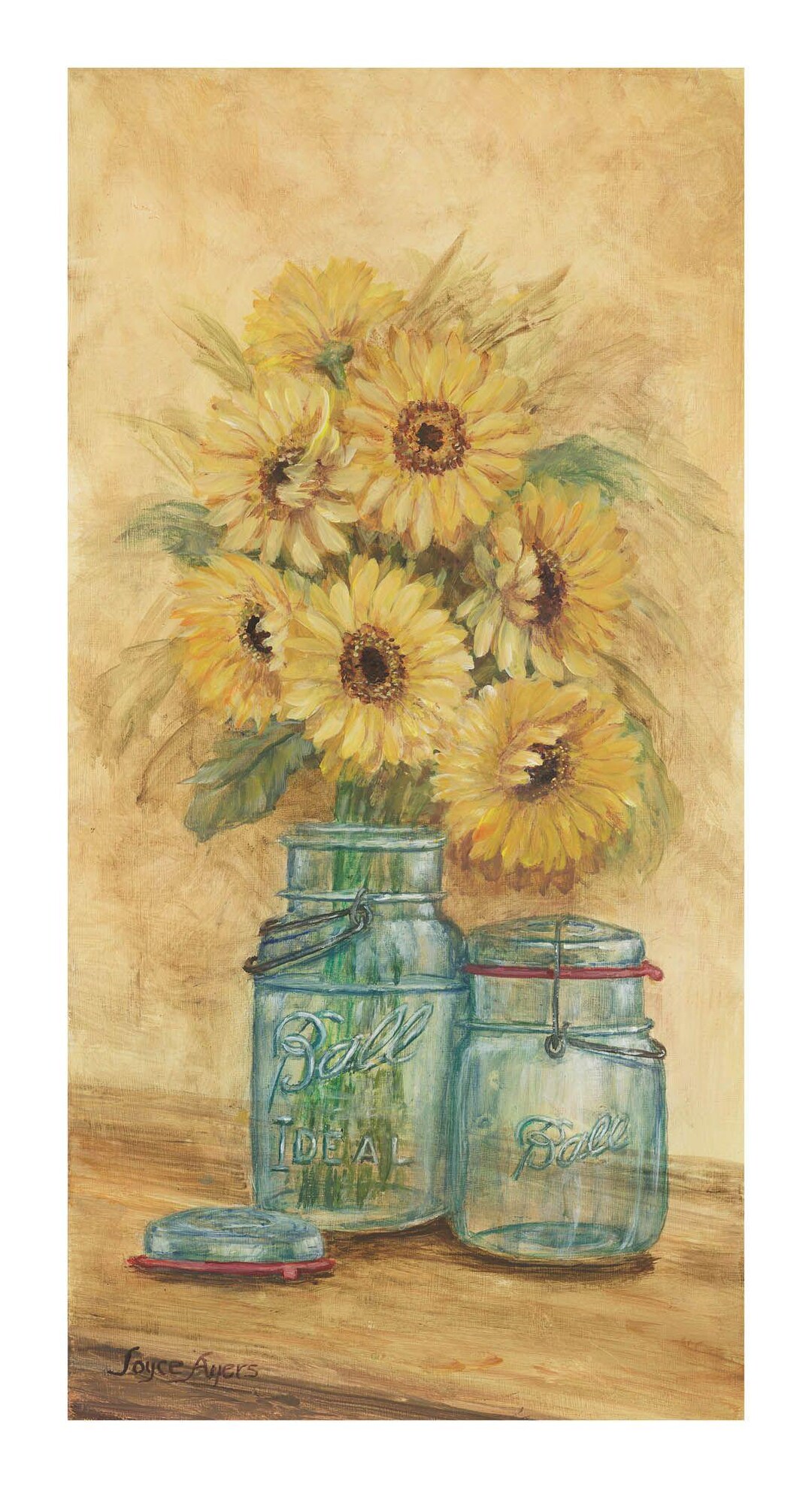 Gerbera Daisy Giclee Art Print: Kitchen Floral Still Life, 20x10 Inches ...