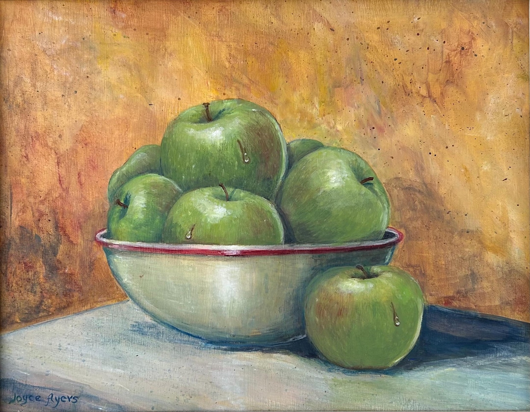 Fruit Prints-green Apples Print- Kitchen Wall Art- Fruit Giclee Prints ...