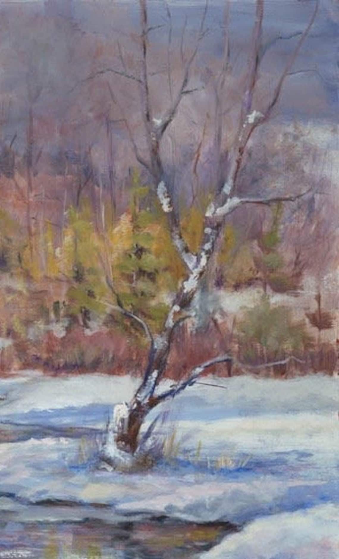 A Landscape Art Print Christmas Gift Snow Scene Art Print Wall Art-snow ...