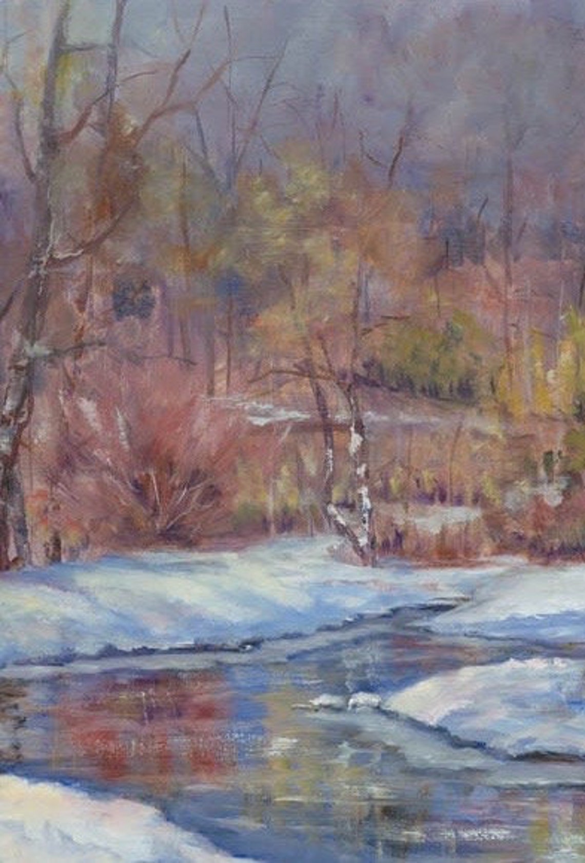 A Landscape Art Print Christmas Gift Snow Scene Art Print Wall Art-snow ...