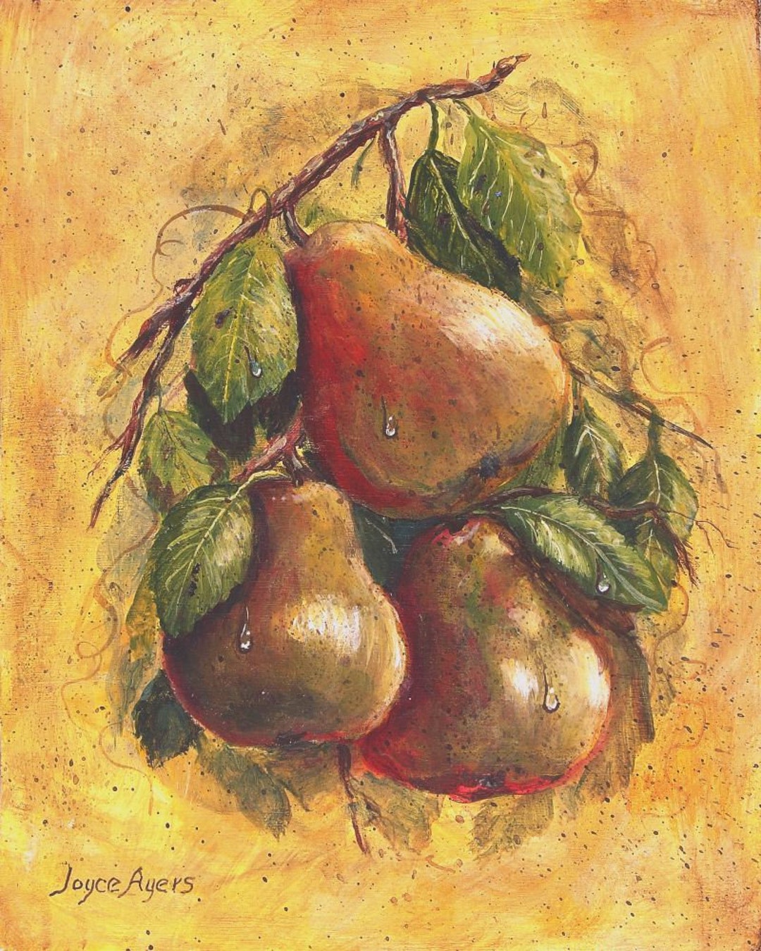 Giclee Fruit Prints- Fruit Wall Art-fruit Wall Decor-giclee Pear Prints ...