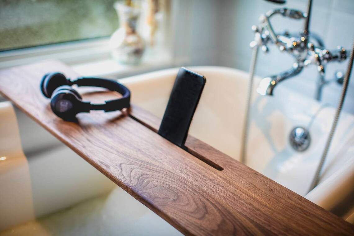 Minimalist Walnut Bath Caddy - Etsy Australia