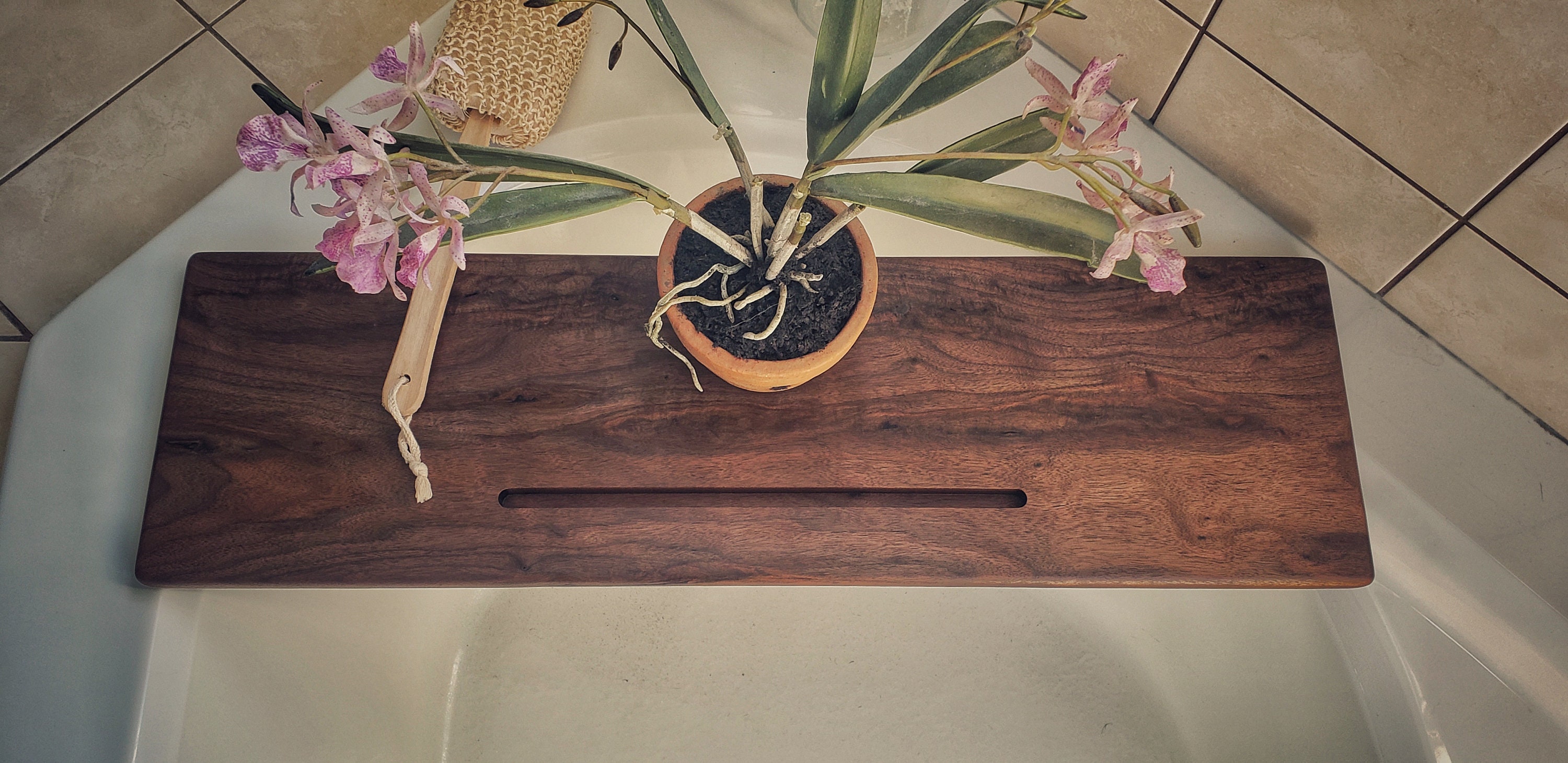 Minimalist Walnut Bath Caddy - Etsy