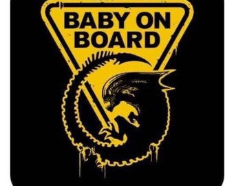 Alien on Board Sticker - Etsy