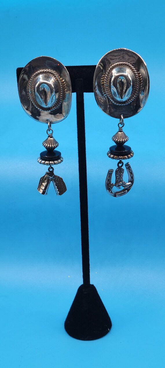 Sterling Silver Cowboy Hat Charm - Gem