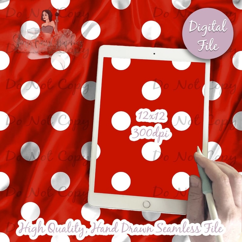 Red/white Polka Dots Fabric - Etsy