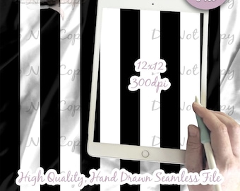 Black and White Stripes Digital Paper, Seamless Stripe Pattern, Fabric ...