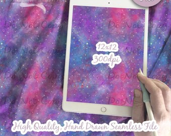 Space Seamless Pattern Digital Download Galaxy Planets - Etsy