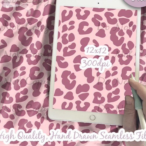 Pink Leopard Print Seamless Repeat Pattern Boho Neutral for - Etsy