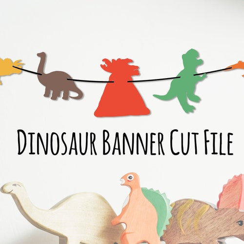 Dinosaur Banner SVG Dino Party SVG Dinosaur Banner Digital - Etsy