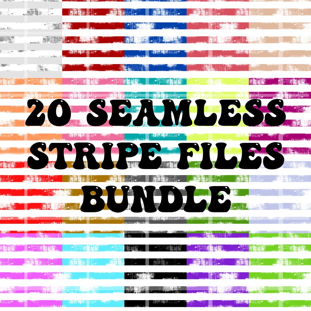 BUNDLE | 20 Distressed Stripes Digital Paper - Seamless Pattern, Fabric ...