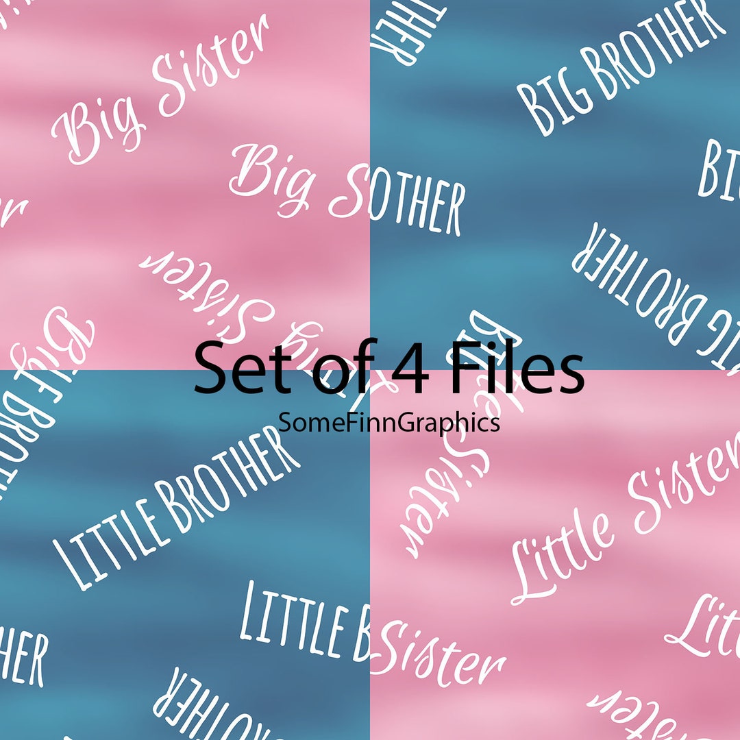 4 Sibling Seamless Files Bundle Digital Paper - Seamless Pattern ...