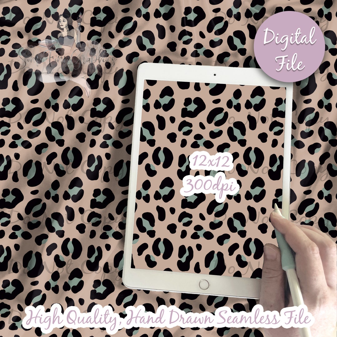 Leopard Cheetah Print Digital Paper, Seamless Pattern for Fabric and ...