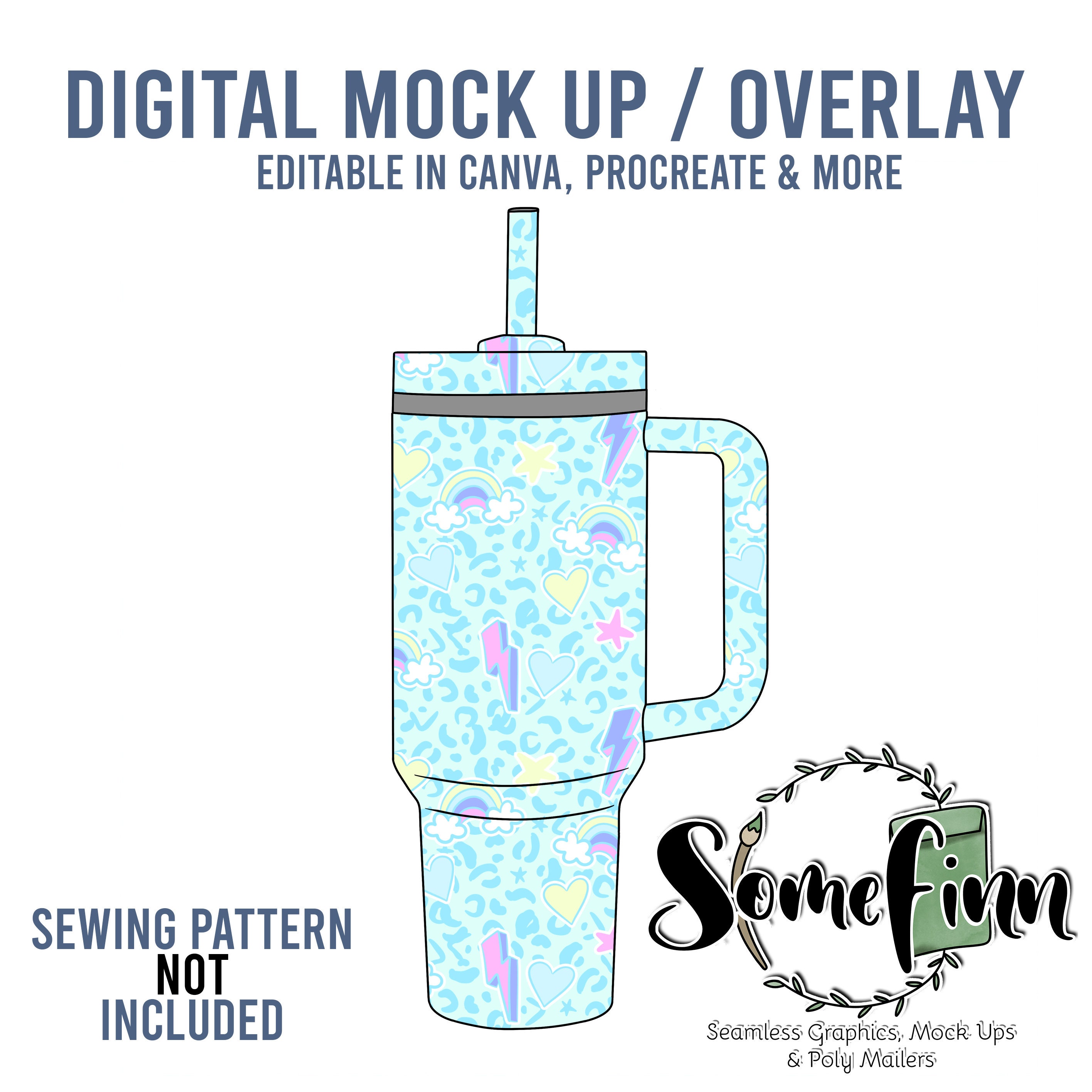 Tumbler Mock-up / Cup Mock up / Digital Mock up for Sublimation Thermos ...