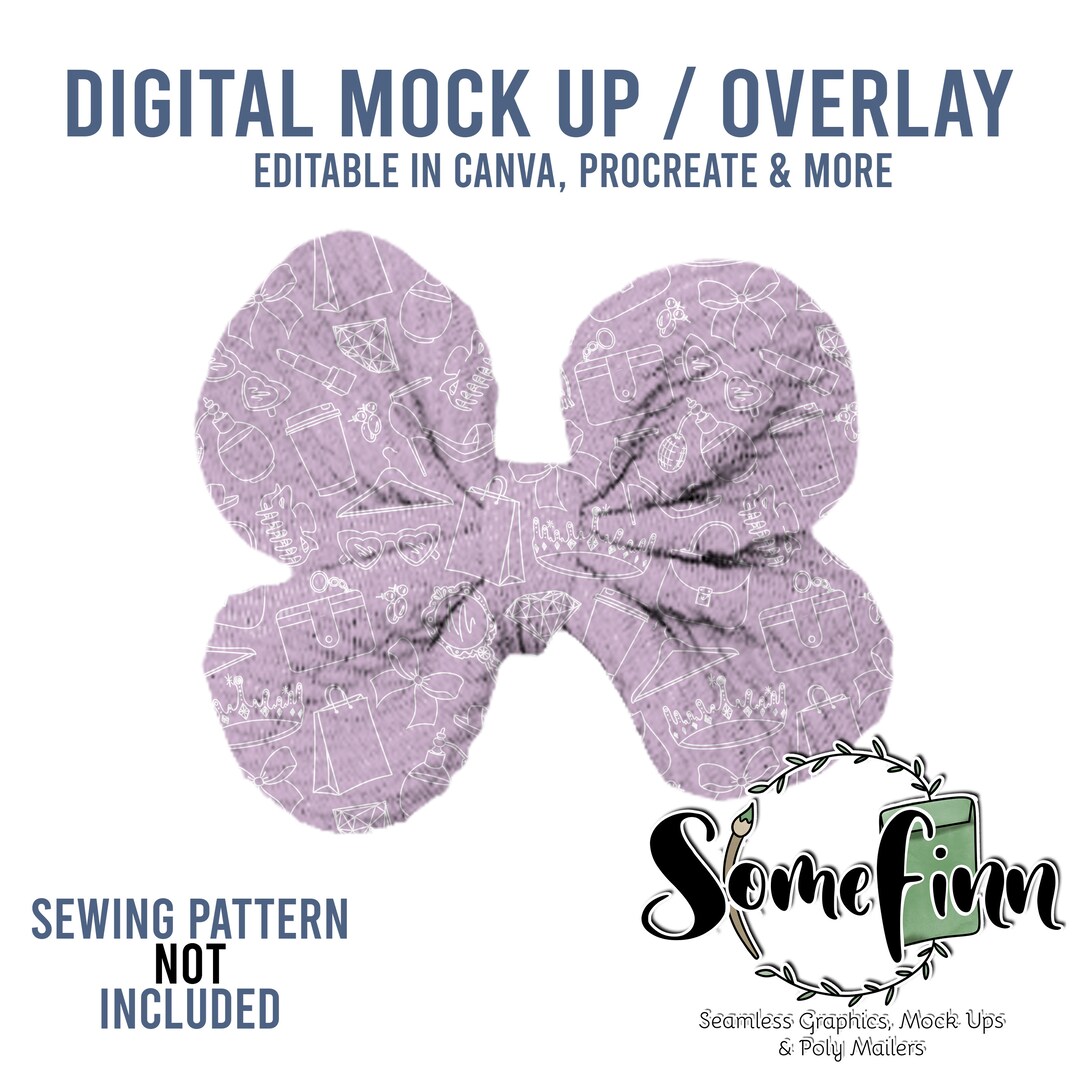 Bullet Clover Bow Realistic Mock-up / Baby Mock up / Easy Editable From ...