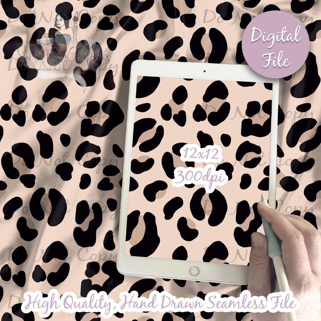Leopard Cheetah Print Digital Paper, Seamless Pattern for Fabric and ...