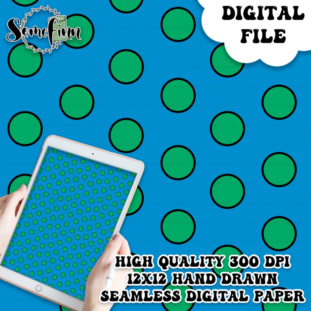 Green and Blue Polka Dots Texture Seamless Design Pattern / Angel ...