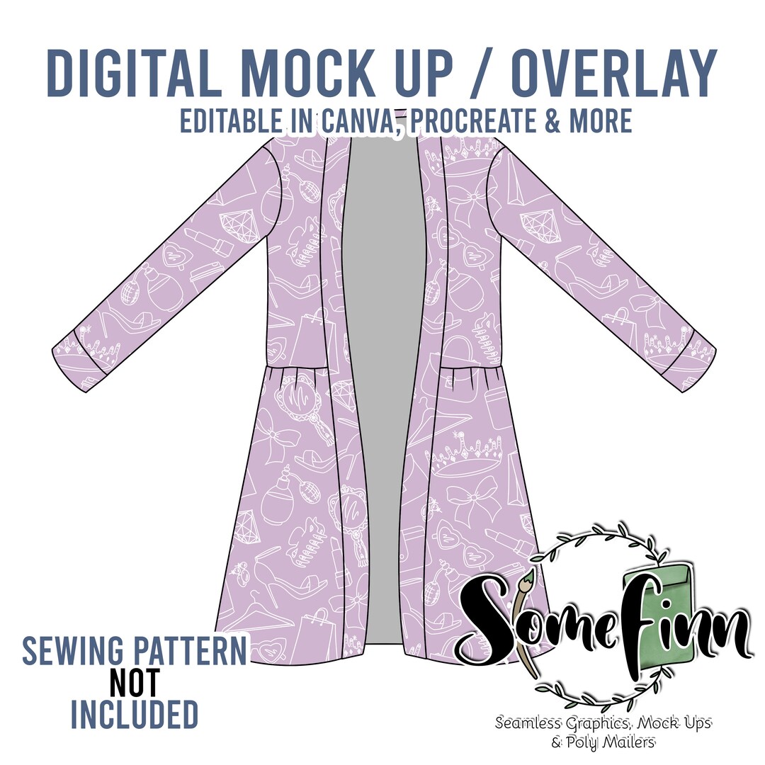 Cardigan Duster Mock-up / Jumper Sweater Mock up / Digital Mock up ...