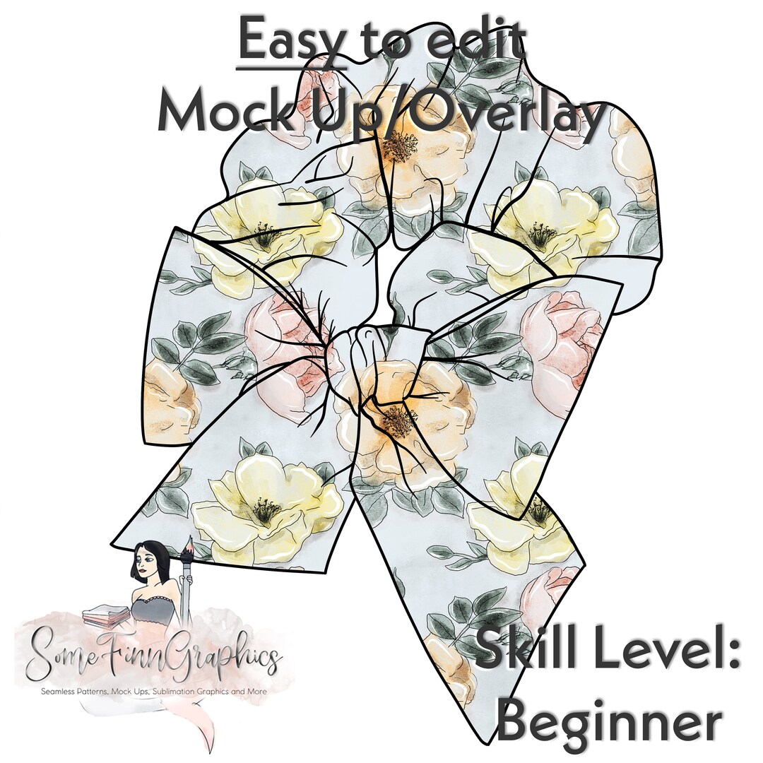 Scrunchie Bow Mock-up / Hairtie Mock up / Digital Mock up for Hair With ...