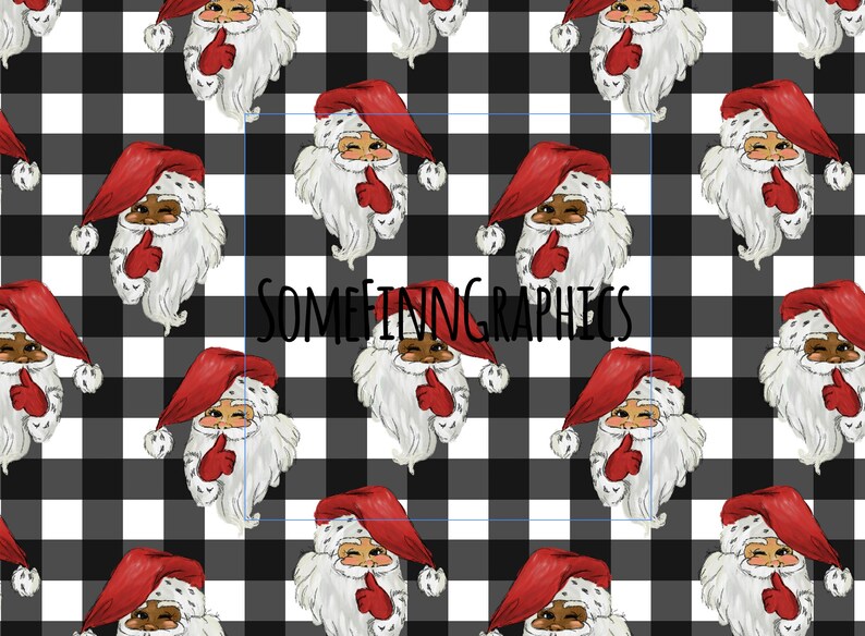Buffalo Plaid Christmas Digital Paper - Seamless Xmas Santa Pattern ...