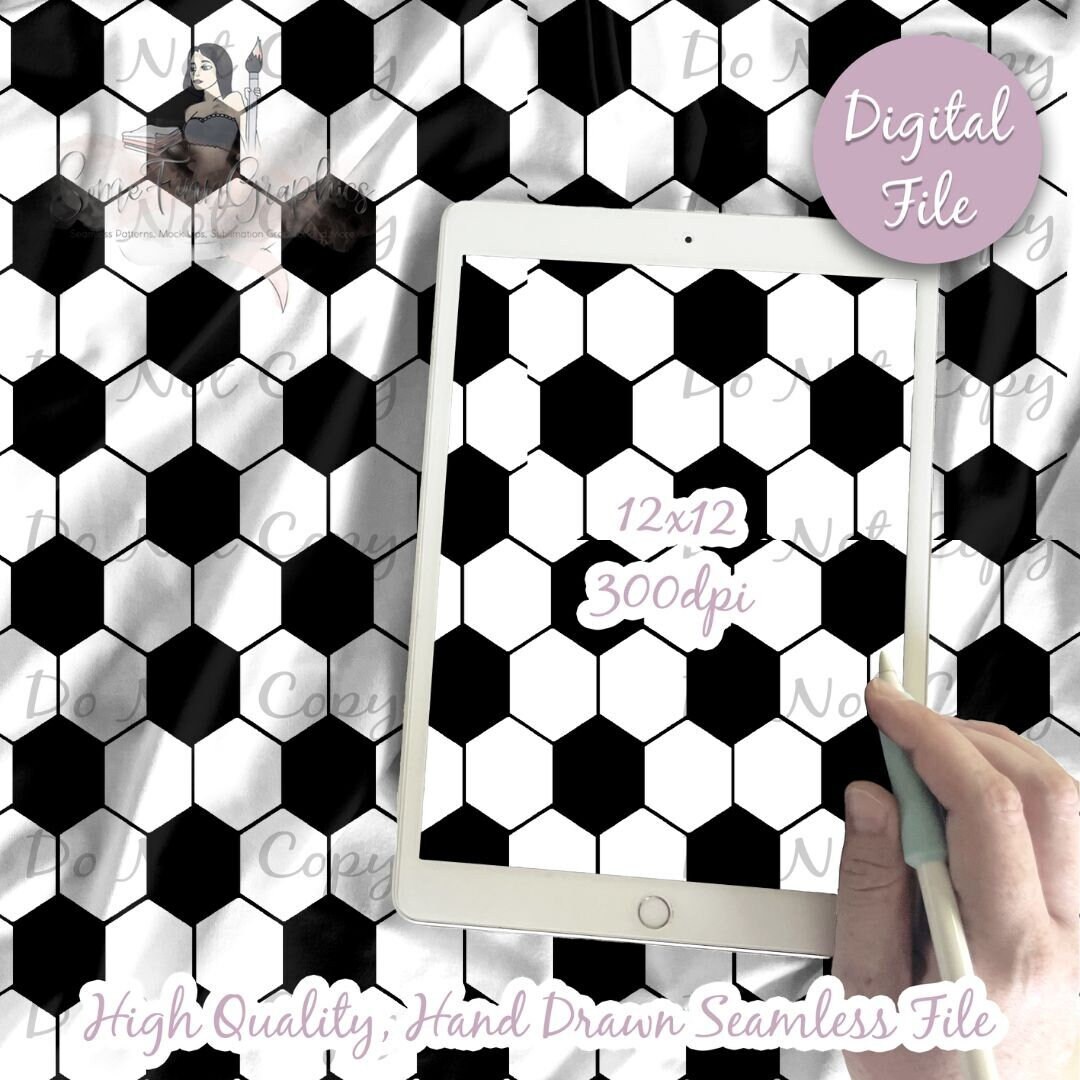 Soccer Digital Paper, Seamless Pattern, Soccer Fabric Instant Download ...