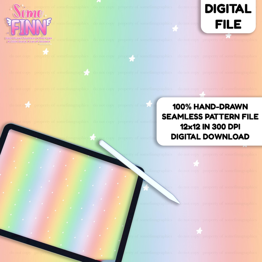 Pastel Rainbow Seamless Pattern, Soft Ombre Stripe Fabric Design, Tiny ...