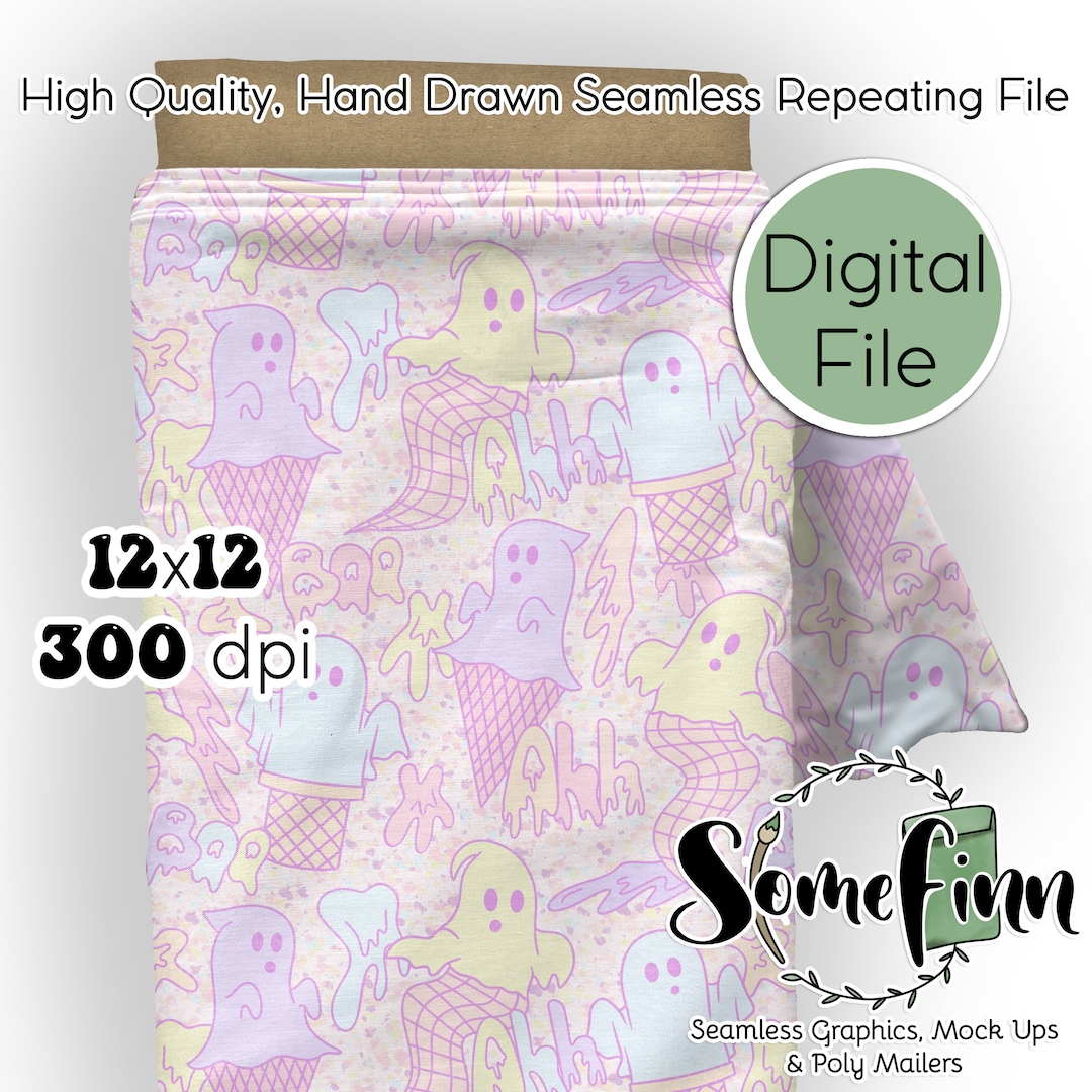 Ice-scream Seamless Pattern Design / Icecream Summer Horror, Pastel ...