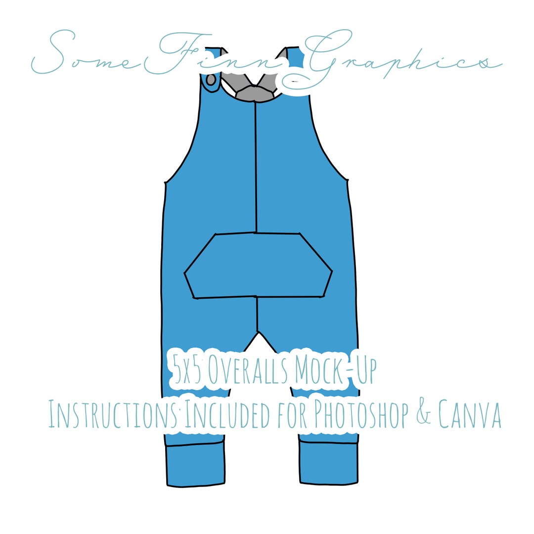Overalls Mock-up / Dungarees Mock up / Digital Mock up for Clothing ...