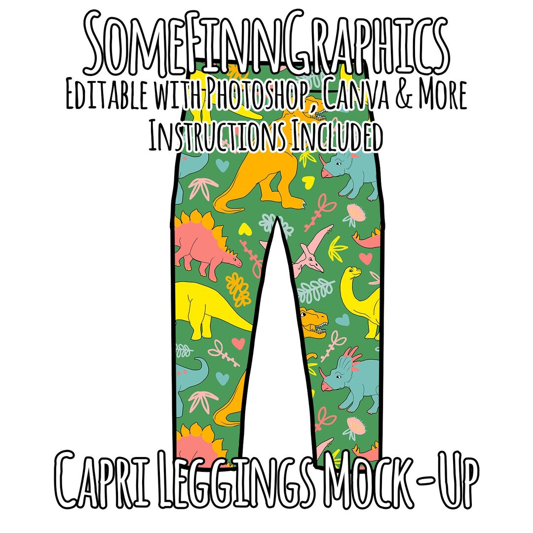 Capri Leggings Mock-up / Legging Mock up / Digital Mock up for Clothing ...