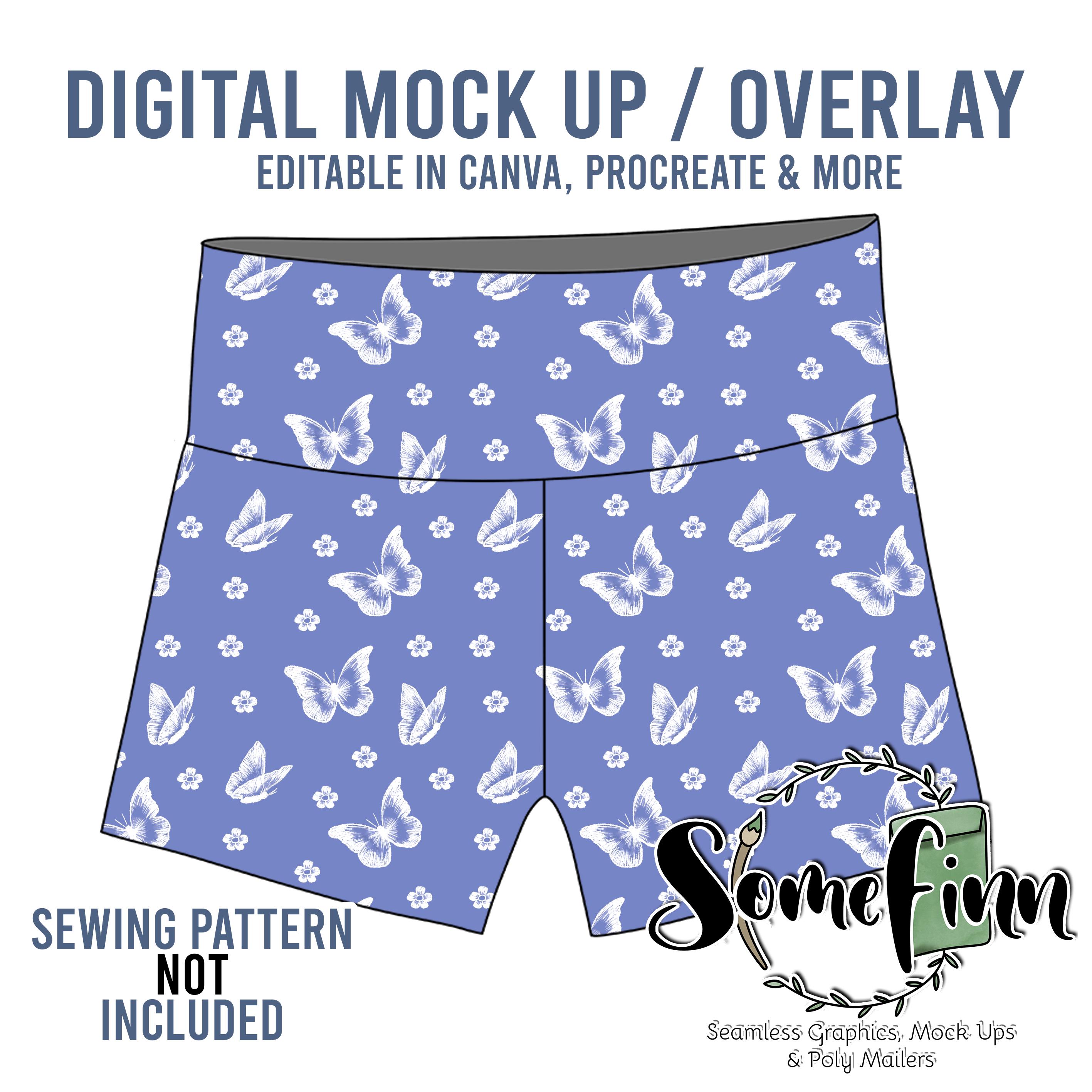 Yoga Shorts Mock-up / Short Mock up / Digital Mock up for Clothing Baby ...