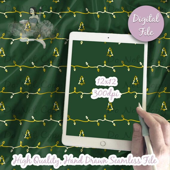 Christmas Lights Digital Paper Seamless Twinkle Lights - Etsy