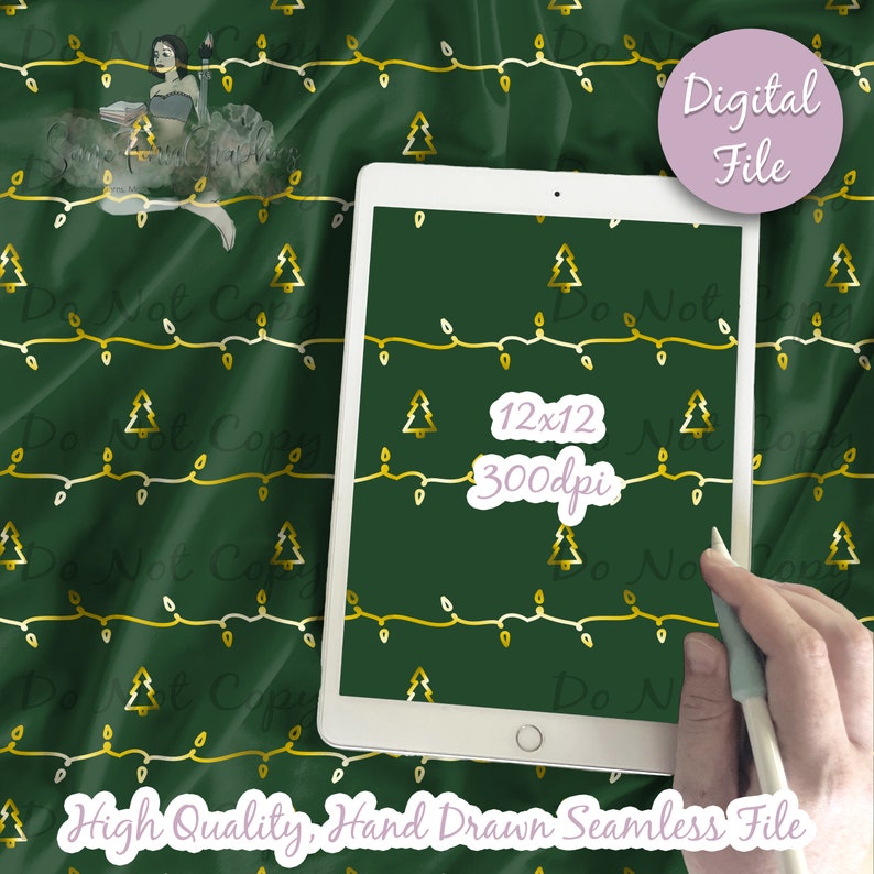 Christmas Lights Digital Paper - Seamless Twinkle Lights, Christmas ...