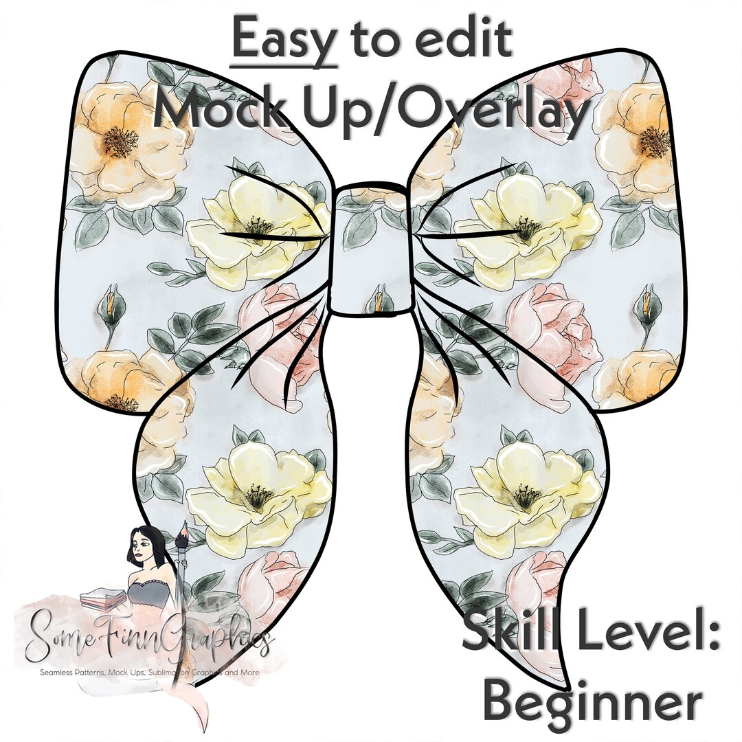 Leather Bow Mock-up / Bows Mock up / Digital Mock up for Hair Bow Clip ...