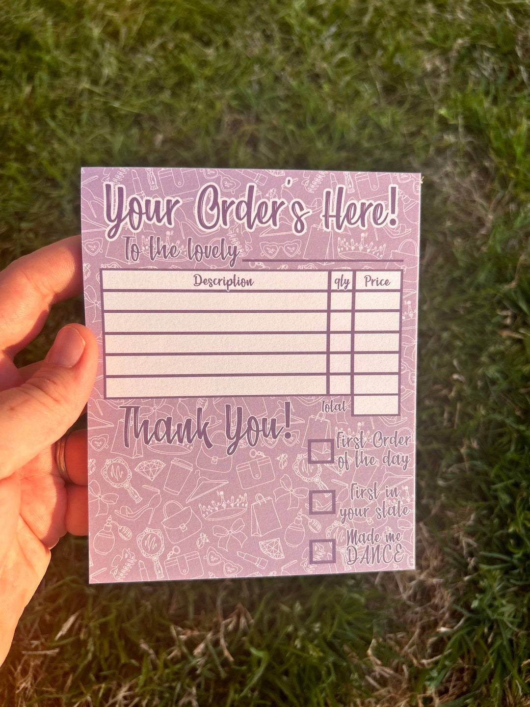 Order Notes, Receipt Book, Thank You Notes for Business, Thank You ...