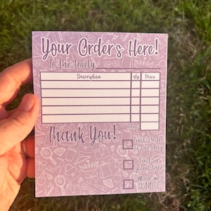 Order Notes, Receipt Book, Thank You Notes for Business, Thank You ...