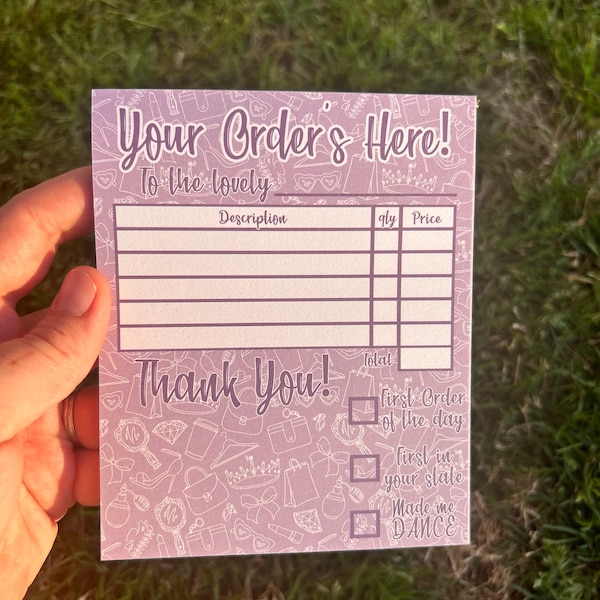 Thank You Receipt Book - Etsy