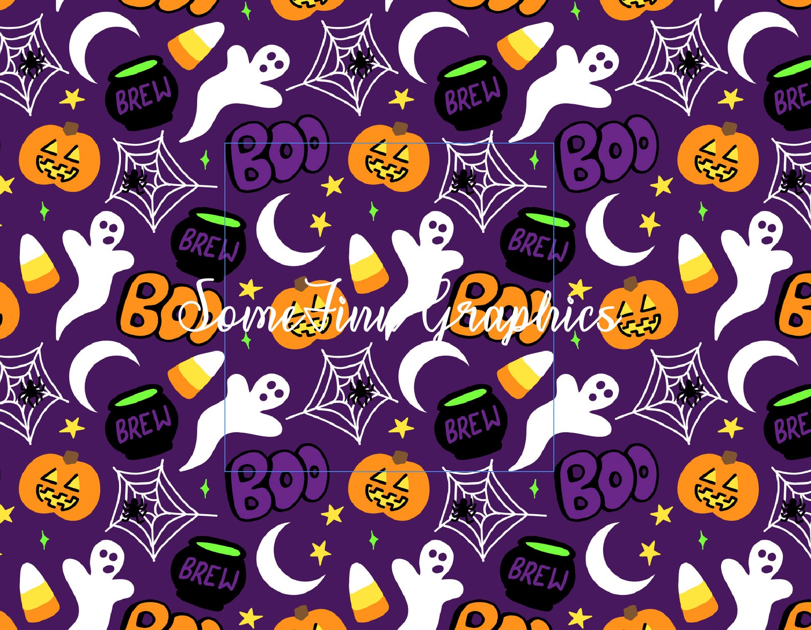 Halloween Ghost Pumpkin Digital Paper Seamless Halloween | Etsy